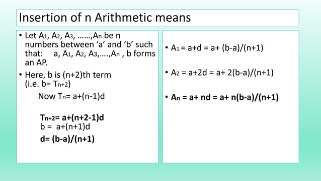 Arithmetic progression | PPT