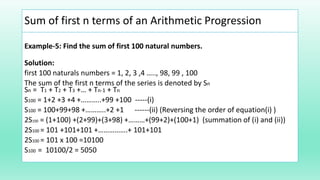 Arithmetic progression | PPT