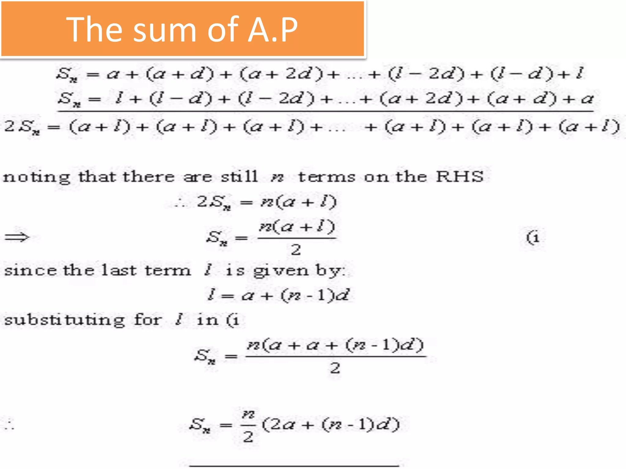 Arithmatic progression for Class 10 by G R Ahmed | PPTX