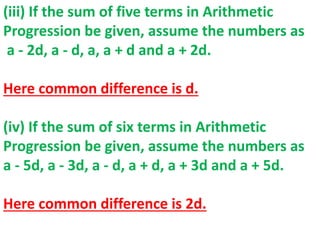 Arithmatic progression for Class 10 by G R Ahmed | PPTX