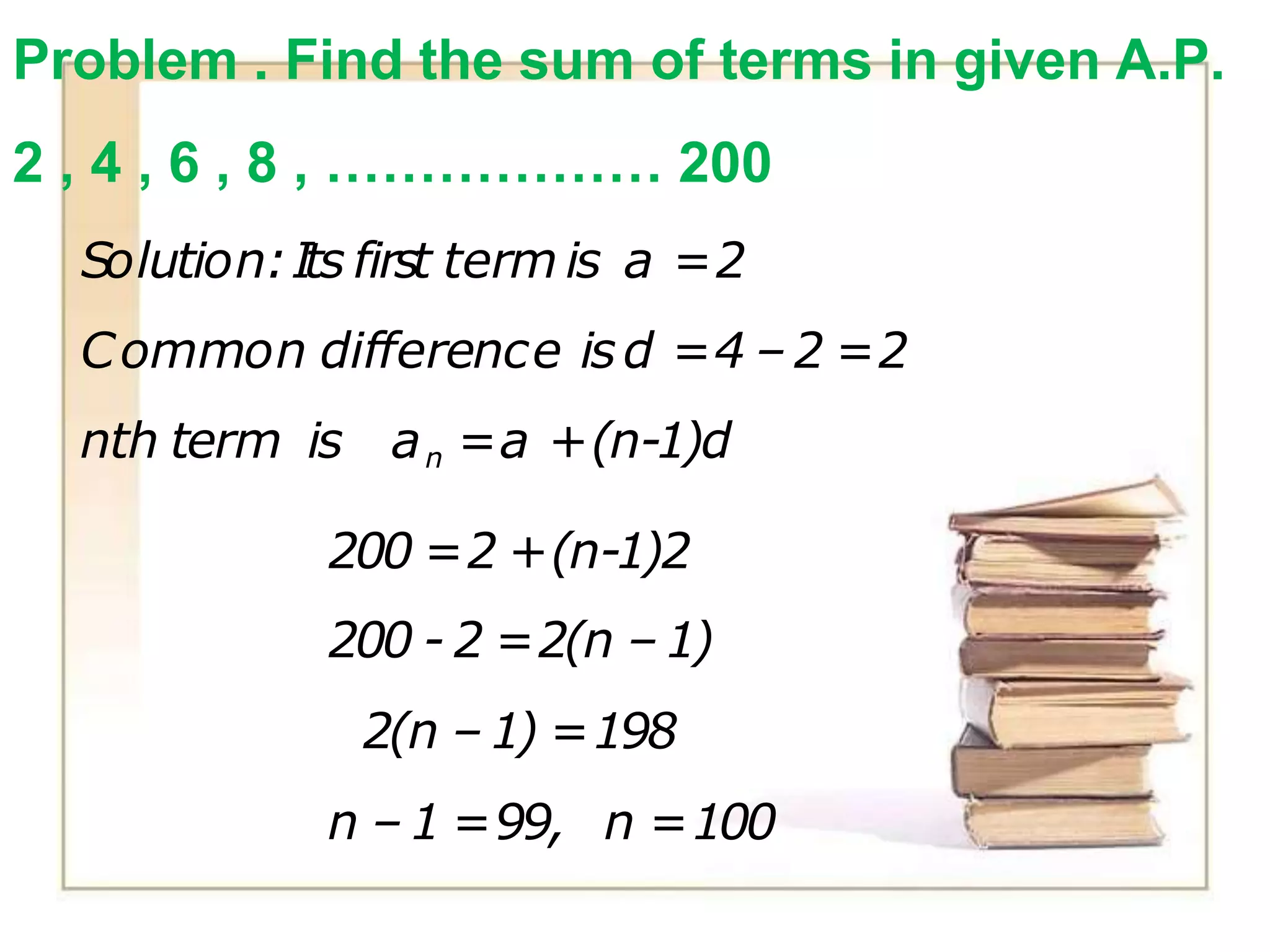 arithmatic progression.pptx | Homework and Study | Education