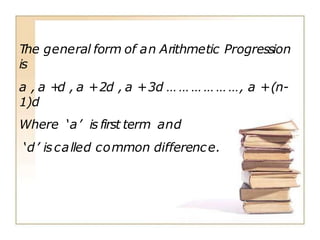 arithmatic progression.pptx | Homework and Study | Education