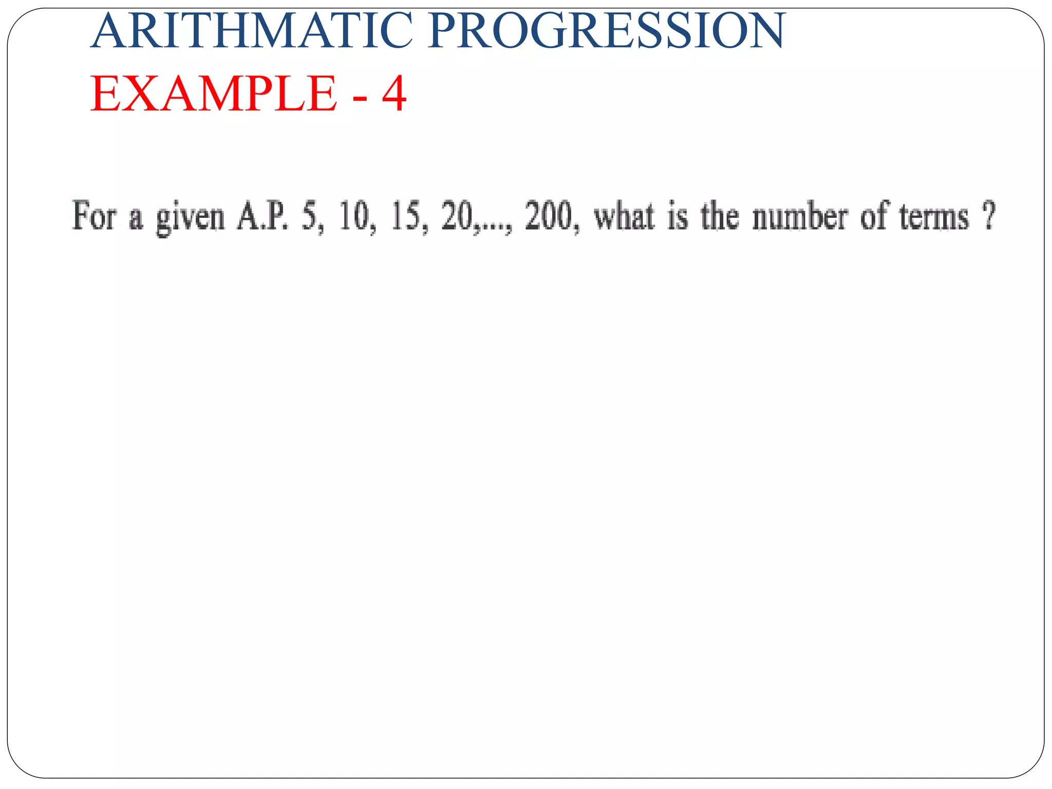 ARITHMATIC PROGRESSIONS CLASS X MODULE 1 | PPT