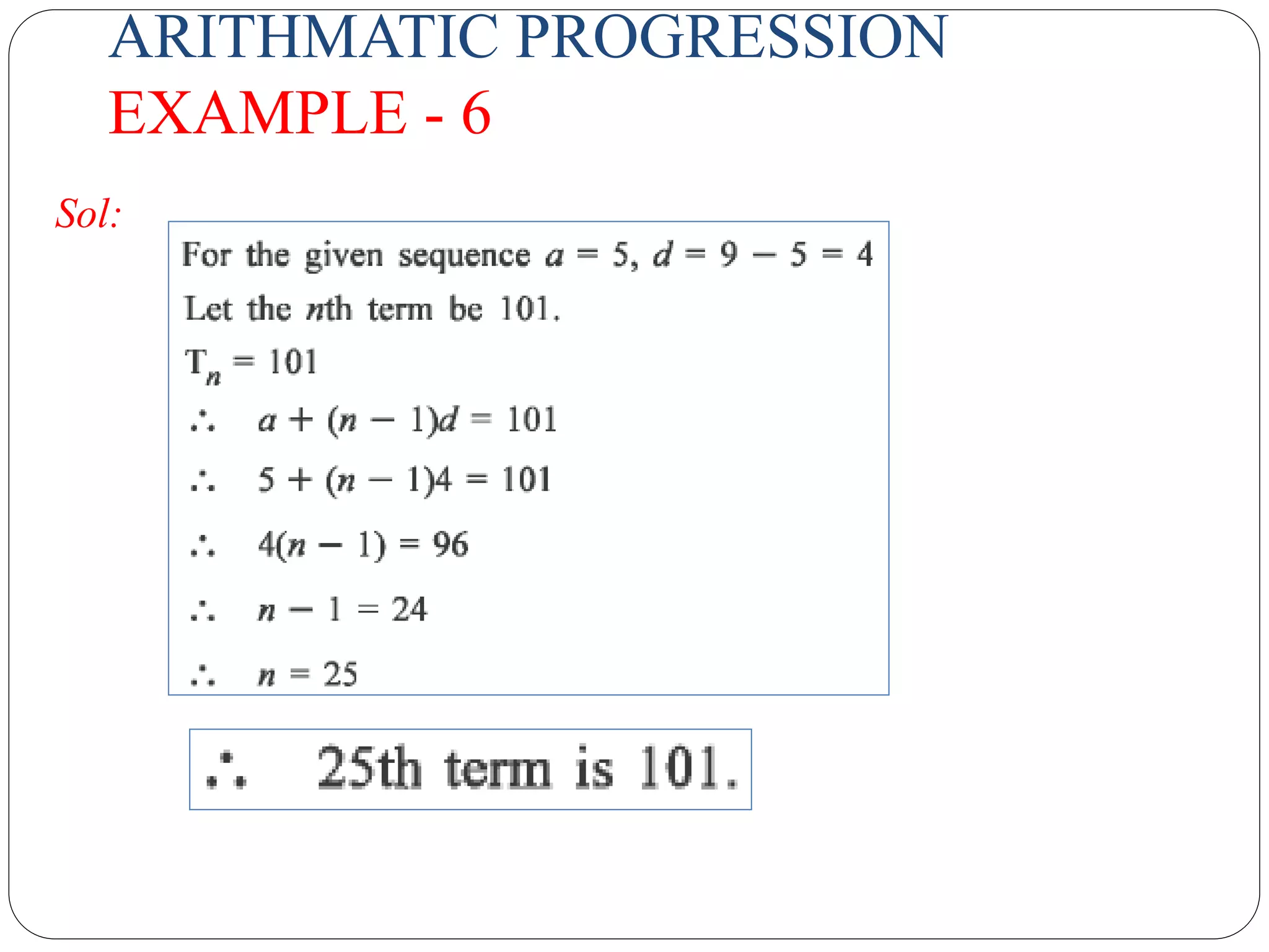 ARITHMATIC PROGRESSIONS CLASS X MODULE 1 | PPT