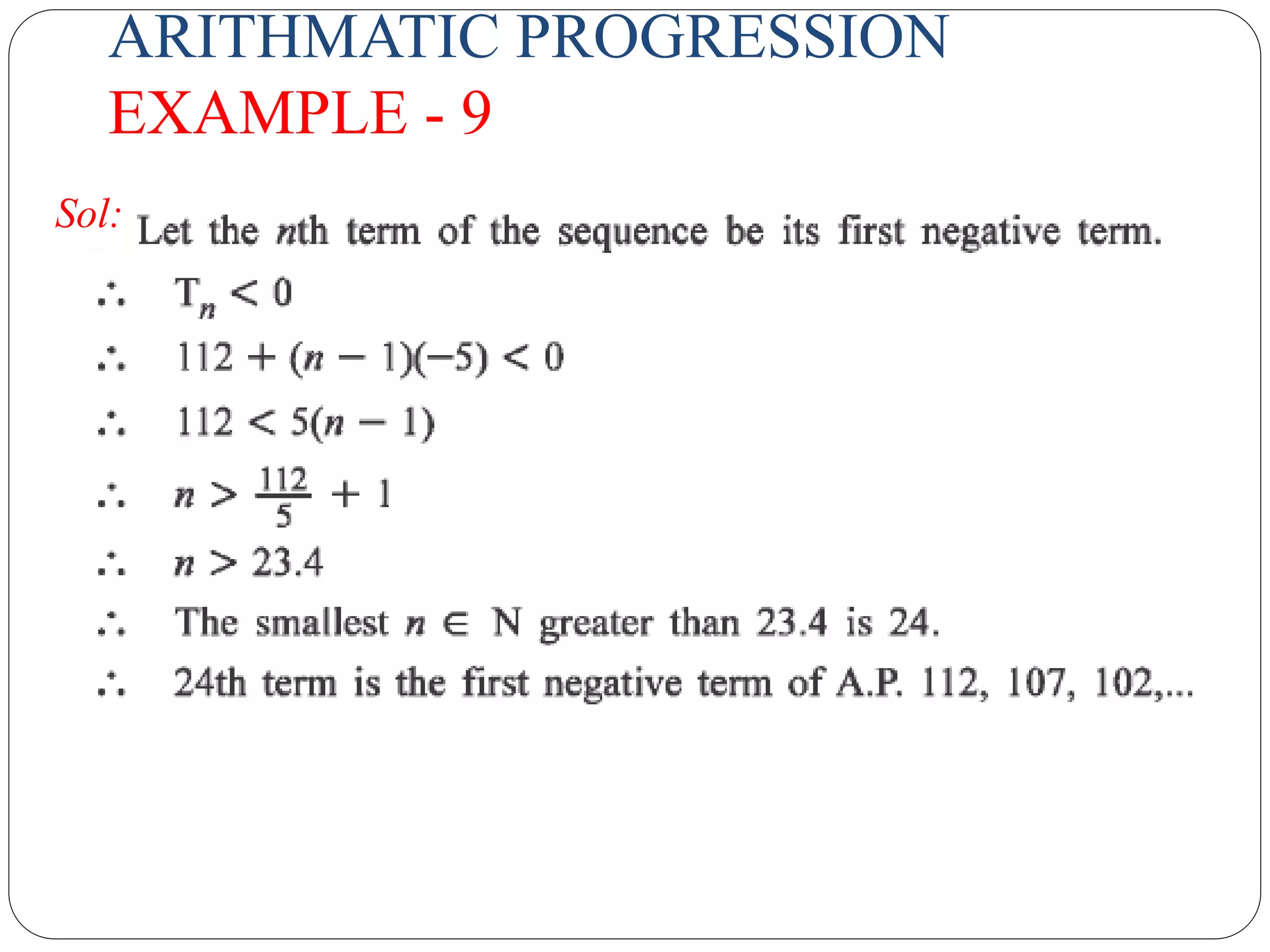 ARITHMATIC PROGRESSIONS CLASS X MODULE 1 | PPT