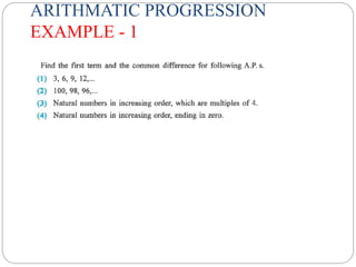 ARITHMATIC PROGRESSIONS CLASS X MODULE 1 | PPT