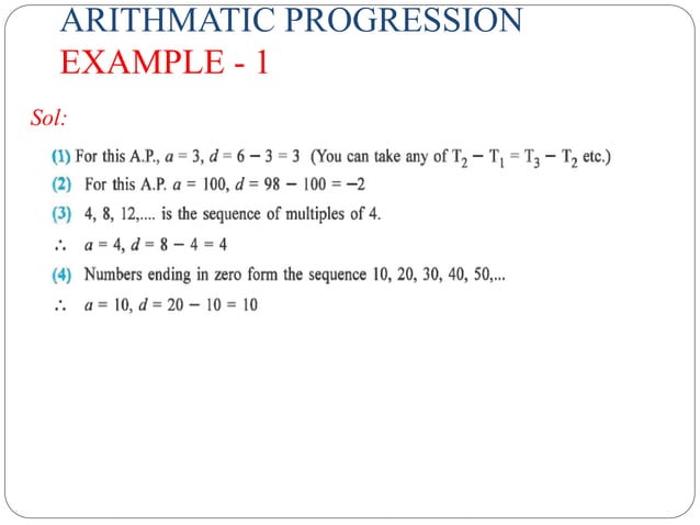 ARITHMATIC PROGRESSIONS CLASS X MODULE 1 | PPT