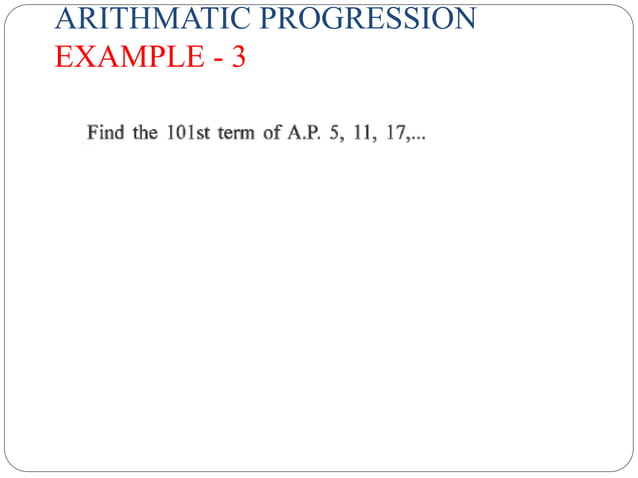 ARITHMATIC PROGRESSIONS CLASS X MODULE 1 | PPT