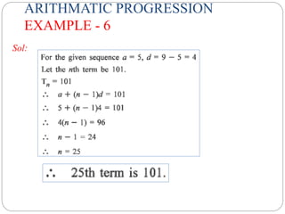 ARITHMATIC PROGRESSIONS CLASS X MODULE 1 | PPT