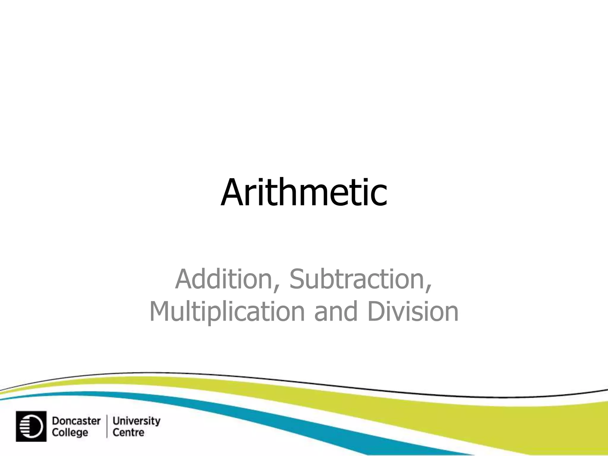 Arithmetic | PPTX