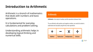 Arithmetic is using in coding language h | PPTX