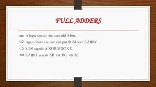 Arithmetic logic units | PPTX