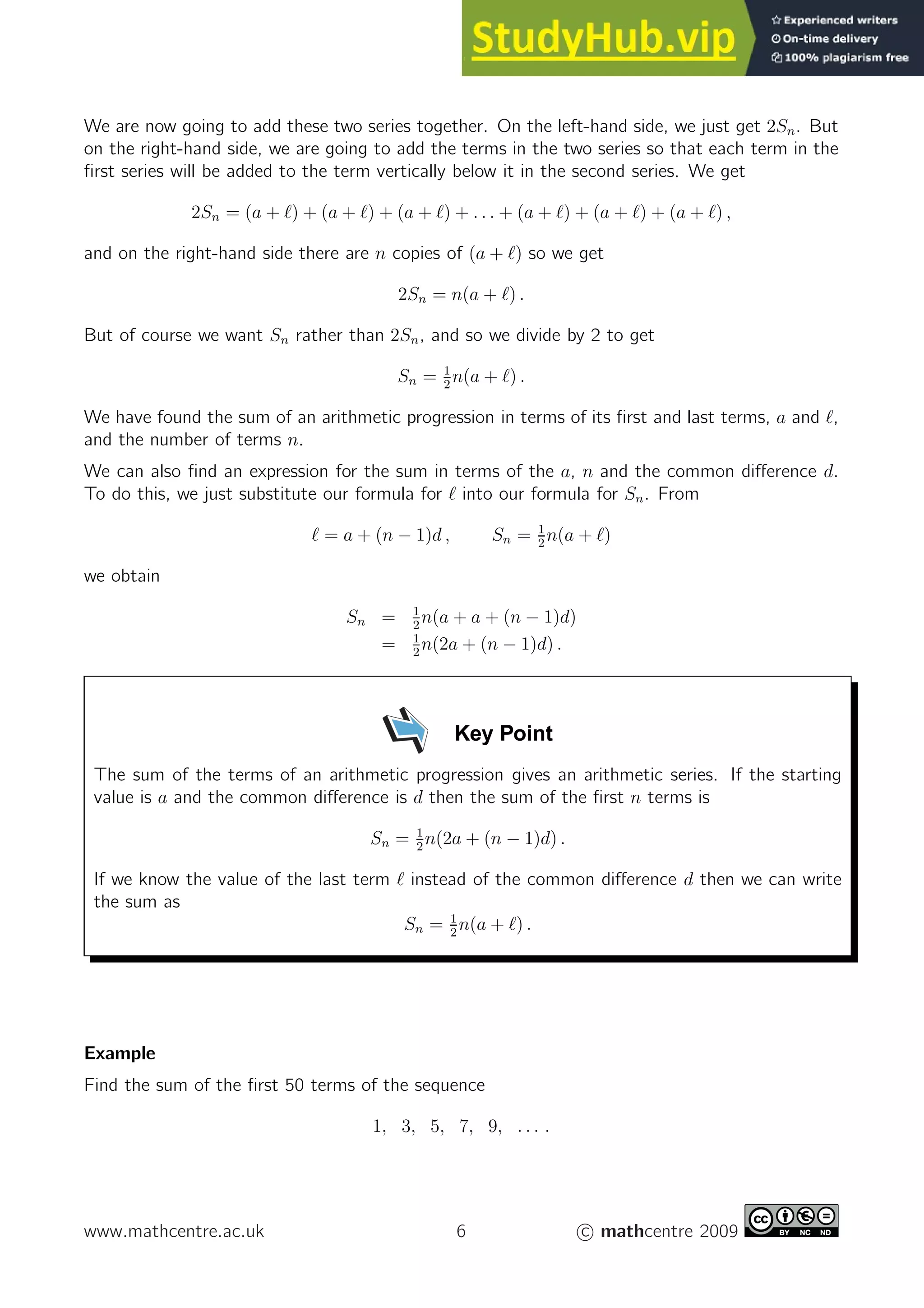 Arithmetic And Geometric Progressions | PDF