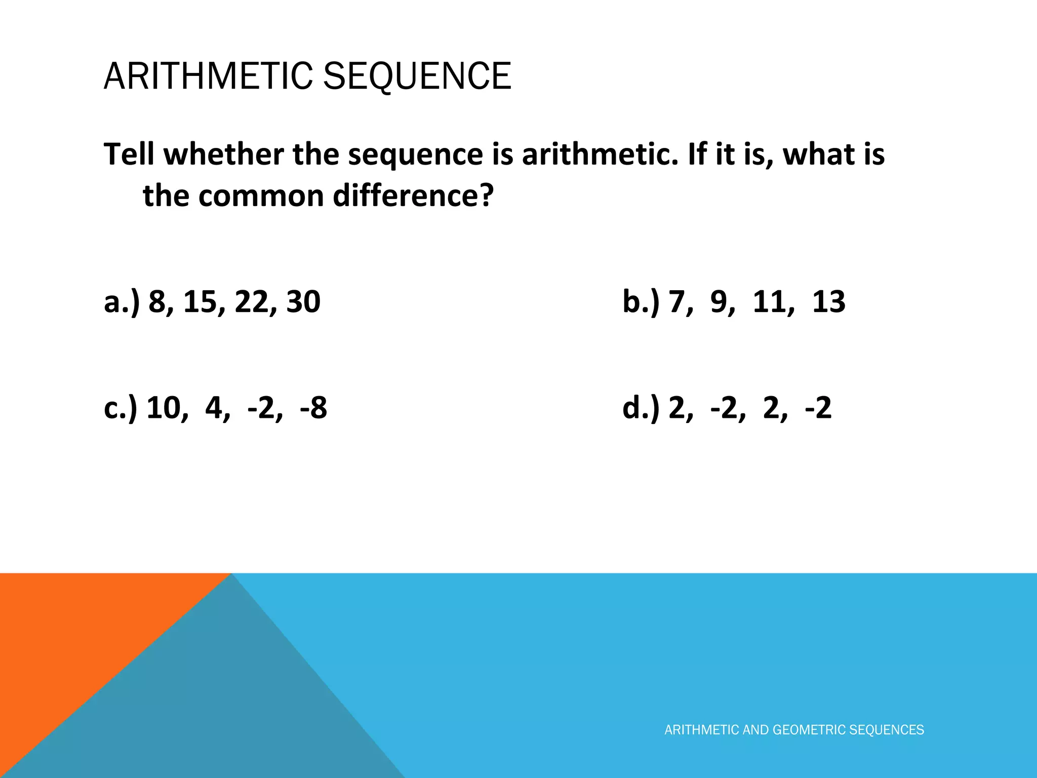 Arithmetic and geometric_sequences | PPT
