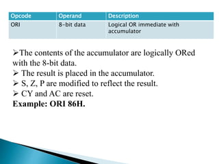 Arithmetic and logical instructions | PPTX