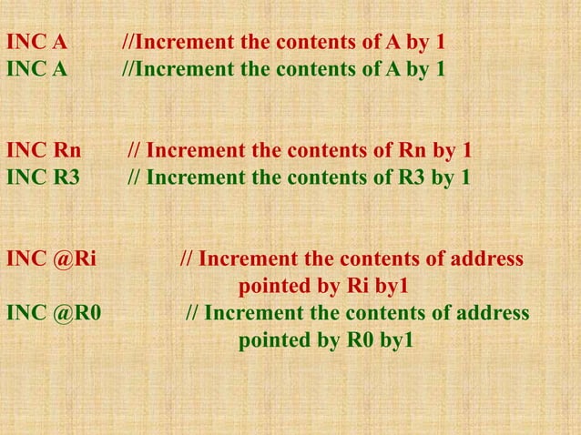Arithmetic And Logical Instructions 8051 Microcontroller Ppt