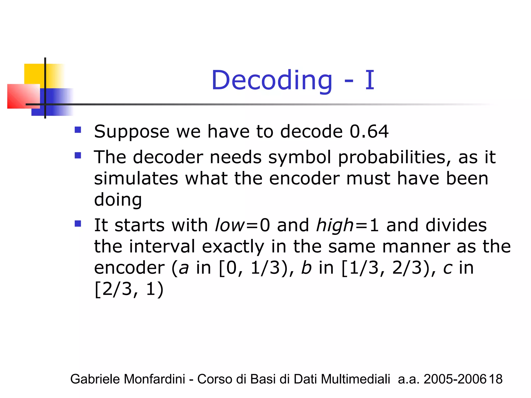 Arithmetic coding | PPT