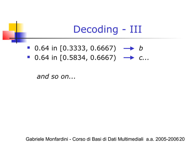 Arithmetic coding | PPT