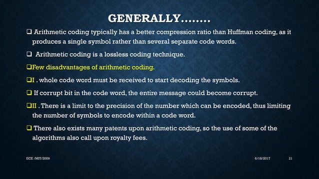 Arithmetic coding | PDF