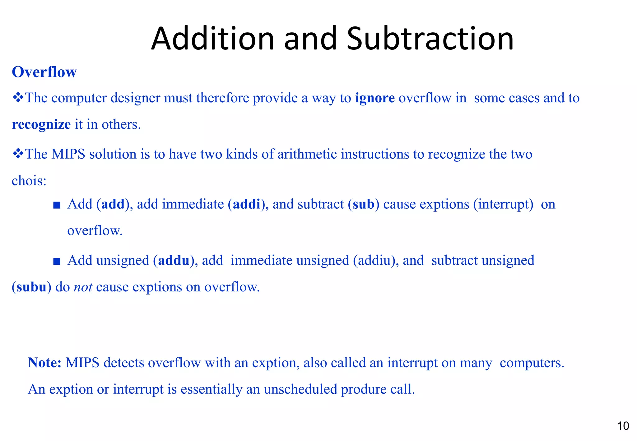 Arithmetic for Computers.ppt