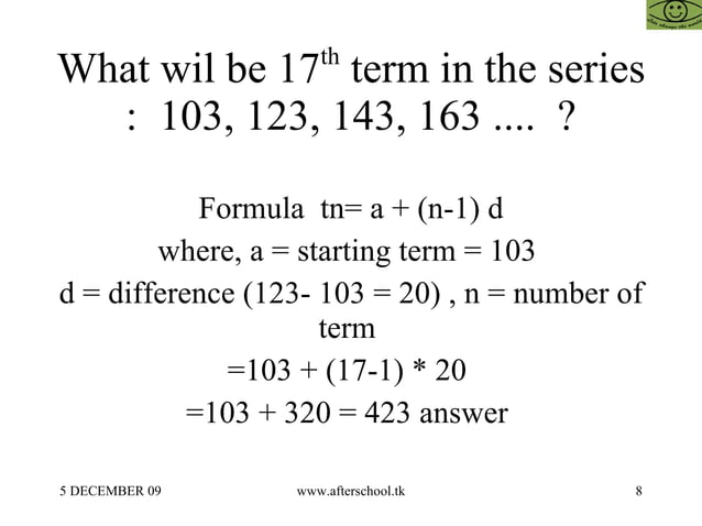 Arithmetic, geometric and harmonic progression