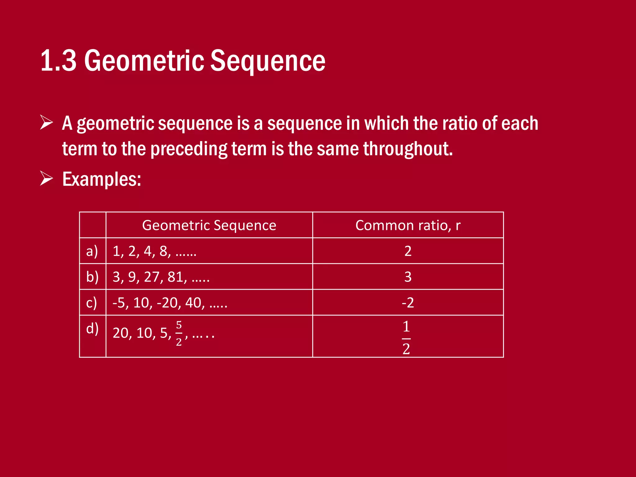 Chapter 1 - Arithmetic & Geometric Sequence | PDF