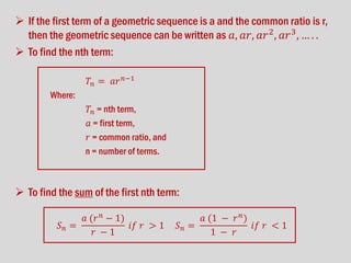 Chapter 1 - Arithmetic & Geometric Sequence | PDF