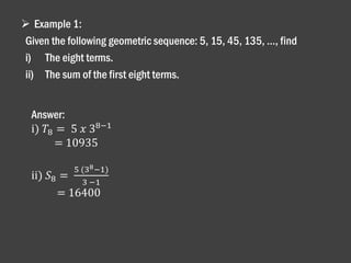 Chapter 1 - Arithmetic & Geometric Sequence | PDF