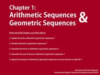 Chapter 1 - Arithmetic & Geometric Sequence | PDF