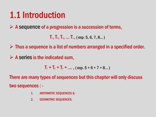 Chapter 1 - Arithmetic & Geometric Sequence | PDF