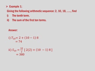 Chapter 1 - Arithmetic & Geometric Sequence | PDF