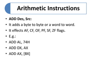 Arithmetic instrctions | PPT