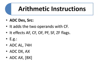 Arithmetic instrctions | PPT