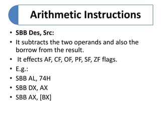 Arithmetic instrctions | PPT