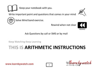 Arithmetic instructions | PDF