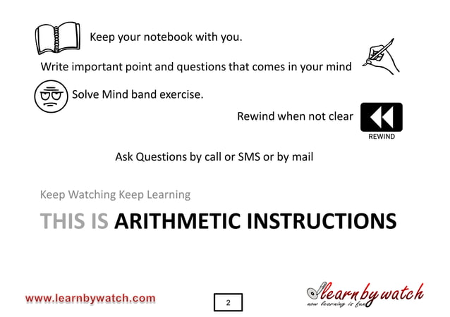Arithmetic instructions | PDF
