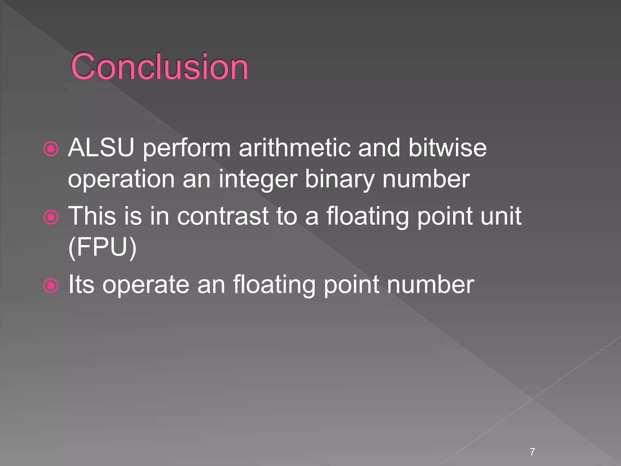 Arithmetic logic shift unit | PPTX