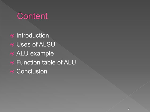 Arithmetic logic shift unit | PPTX