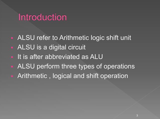 Arithmetic Logic Shift Unit Pptx Computing Technology And Computing