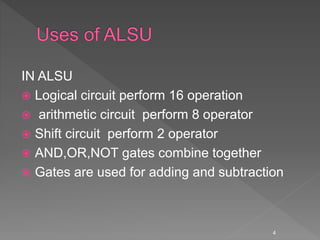 Arithmetic logic shift unit | PPTX