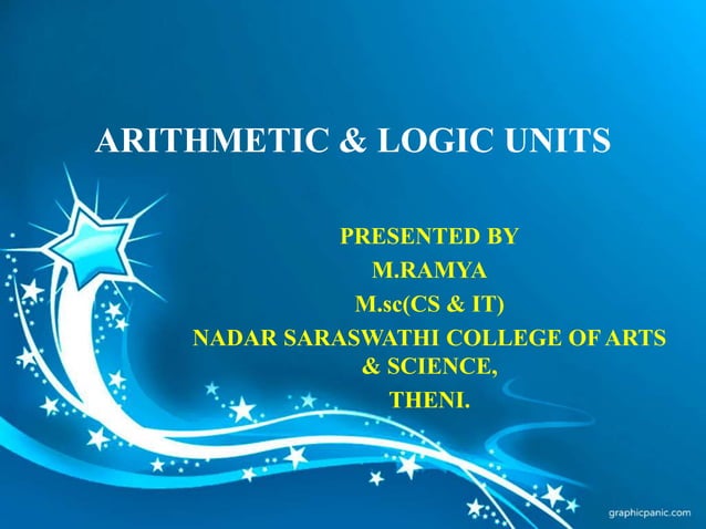 Arithmetic & Logic Unit | PPTX | Programming Languages | Computing