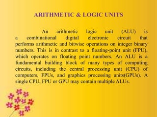 Arithmetic & Logic Unit | Pptx