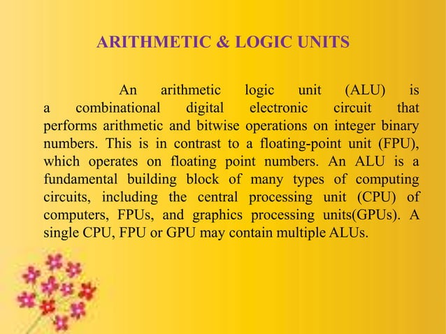 Arithmetic And Logic Unit Ppt