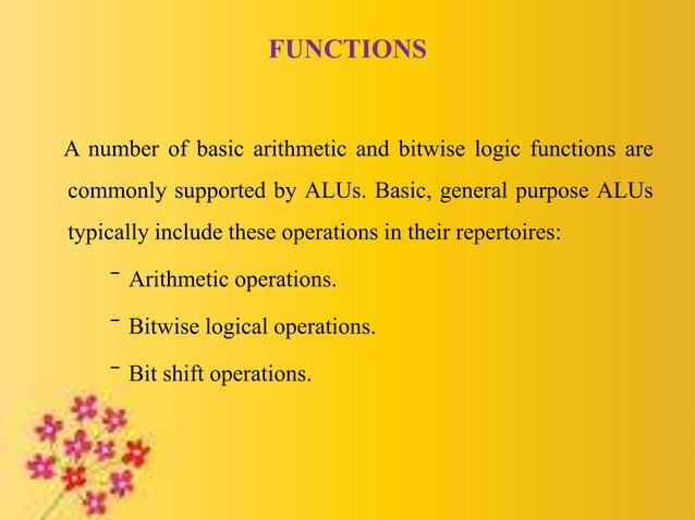 Arithmetic & Logic Unit | PPTX | Programming Languages | Computing