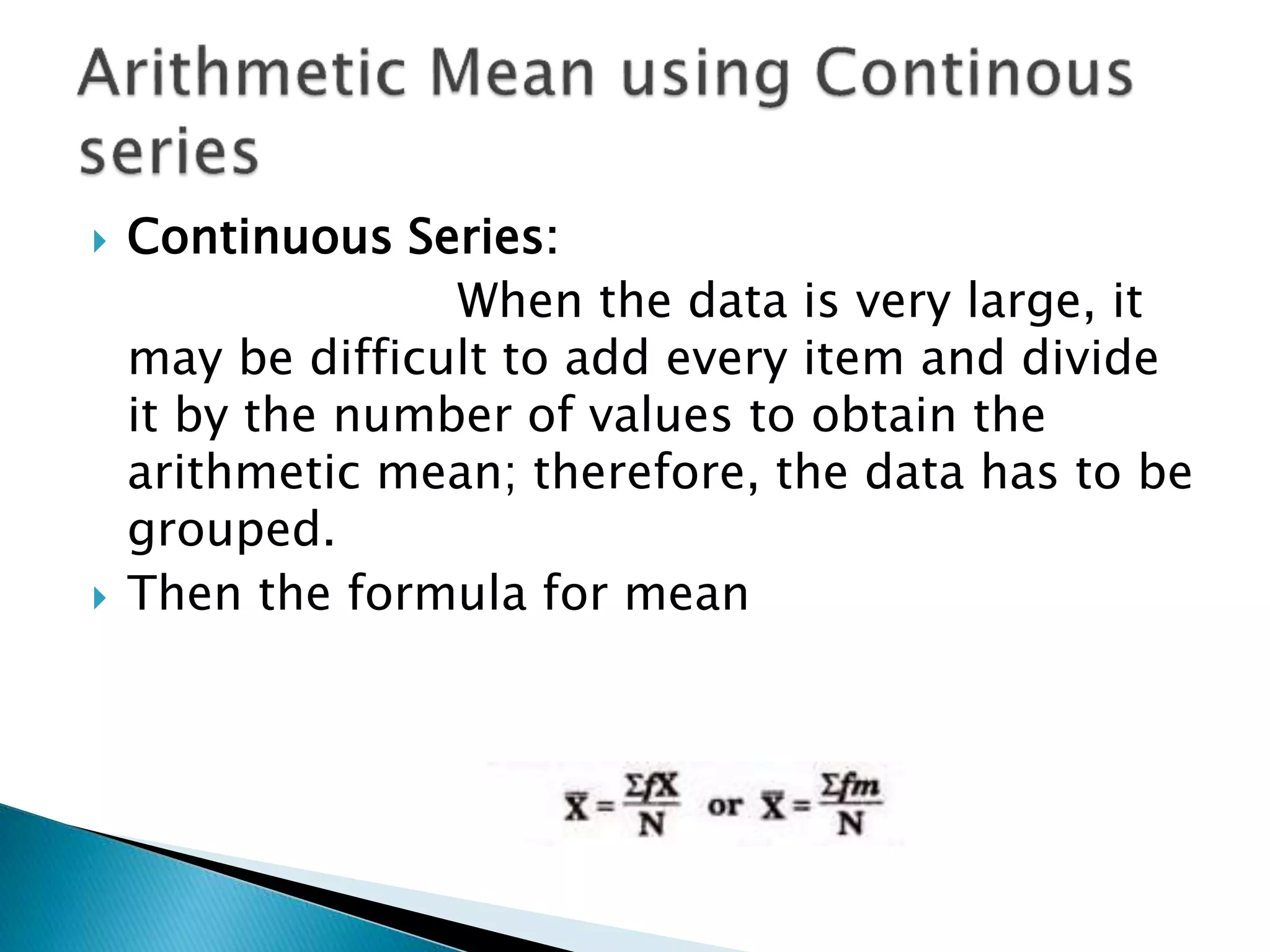 Arithmetic mean | PPT