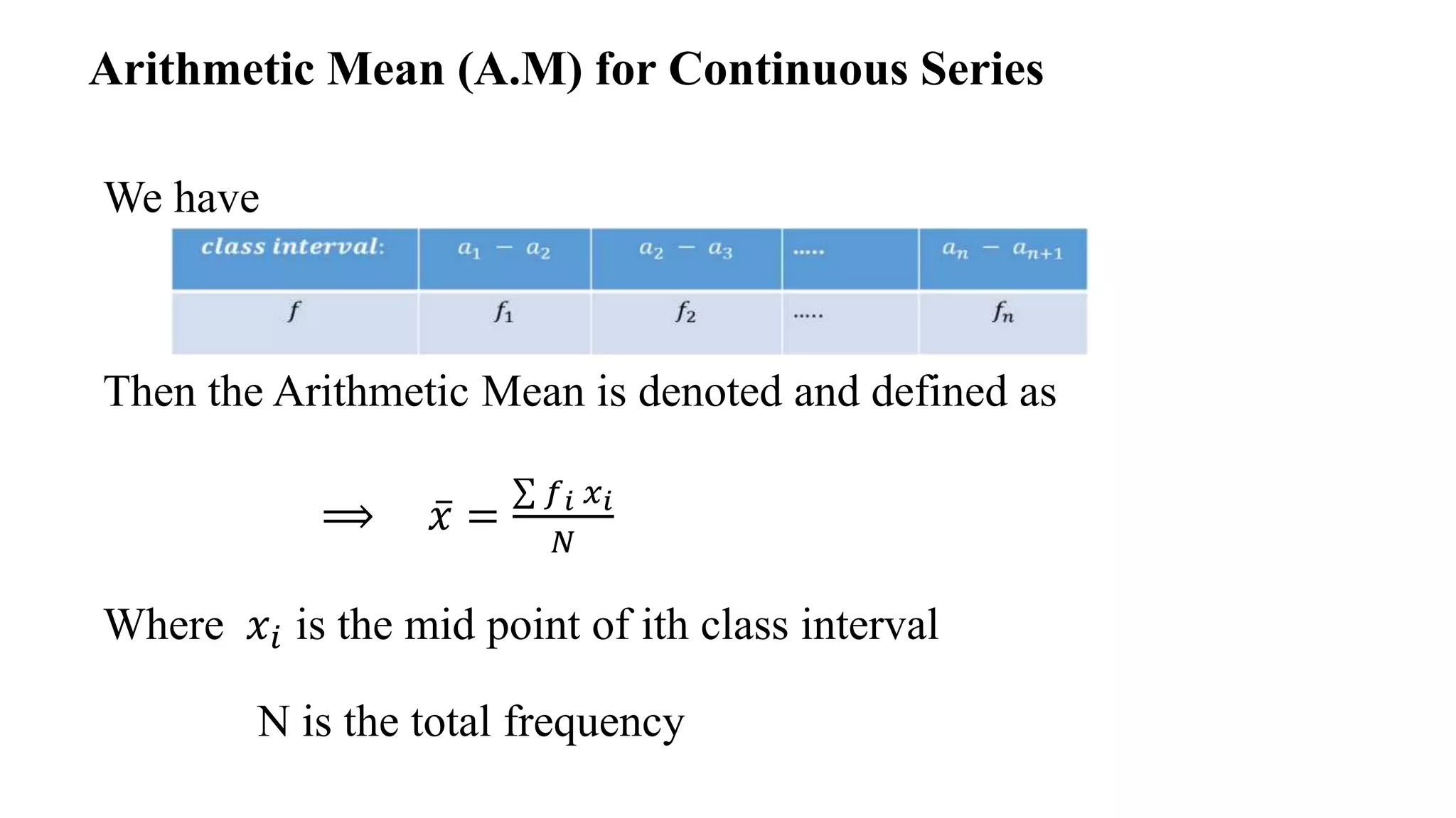 Arithmetic mean | PPTX