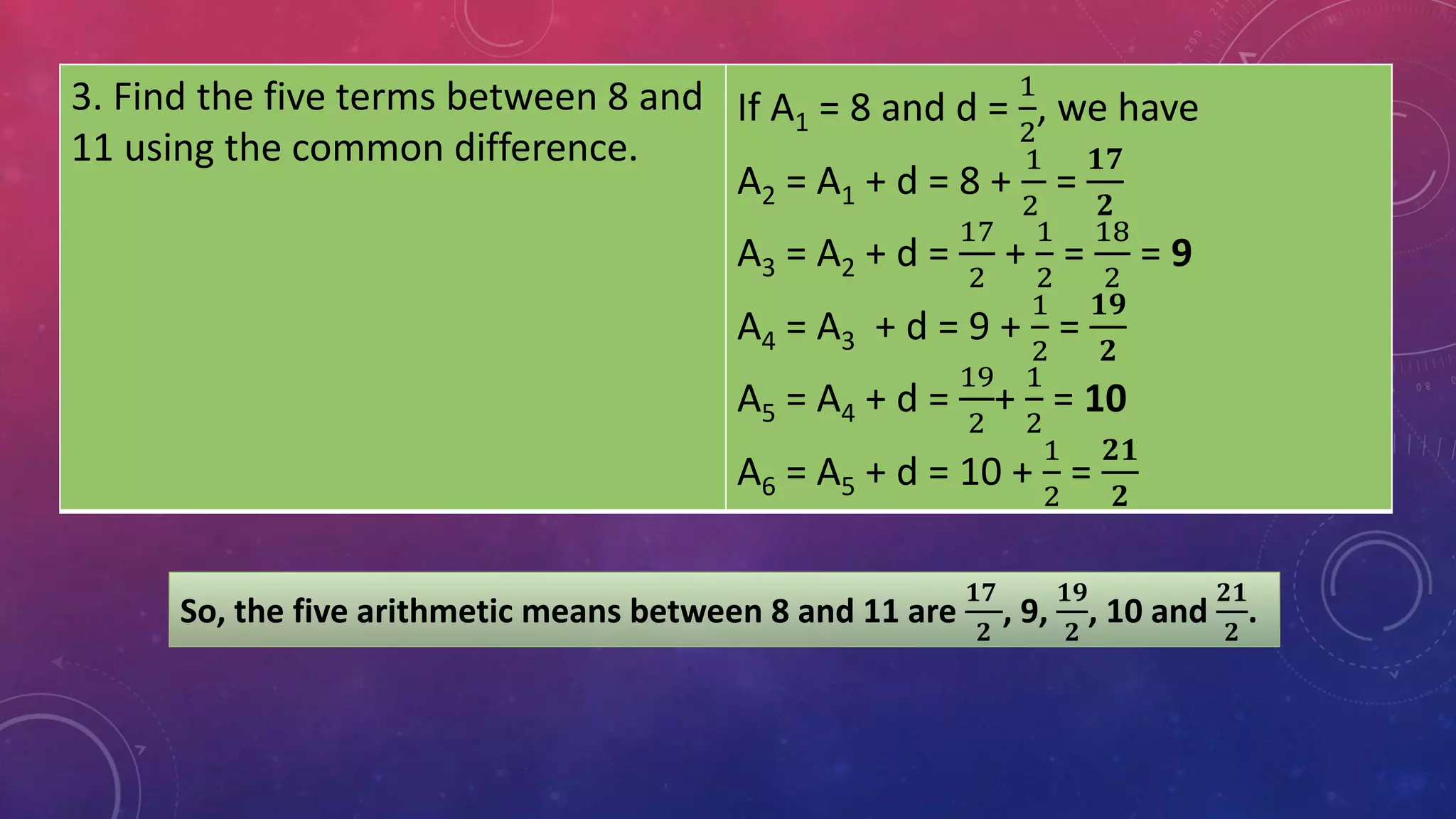 Arithmetic means | PPTX