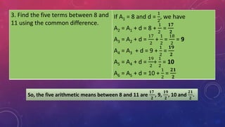 Arithmetic means | PPTX