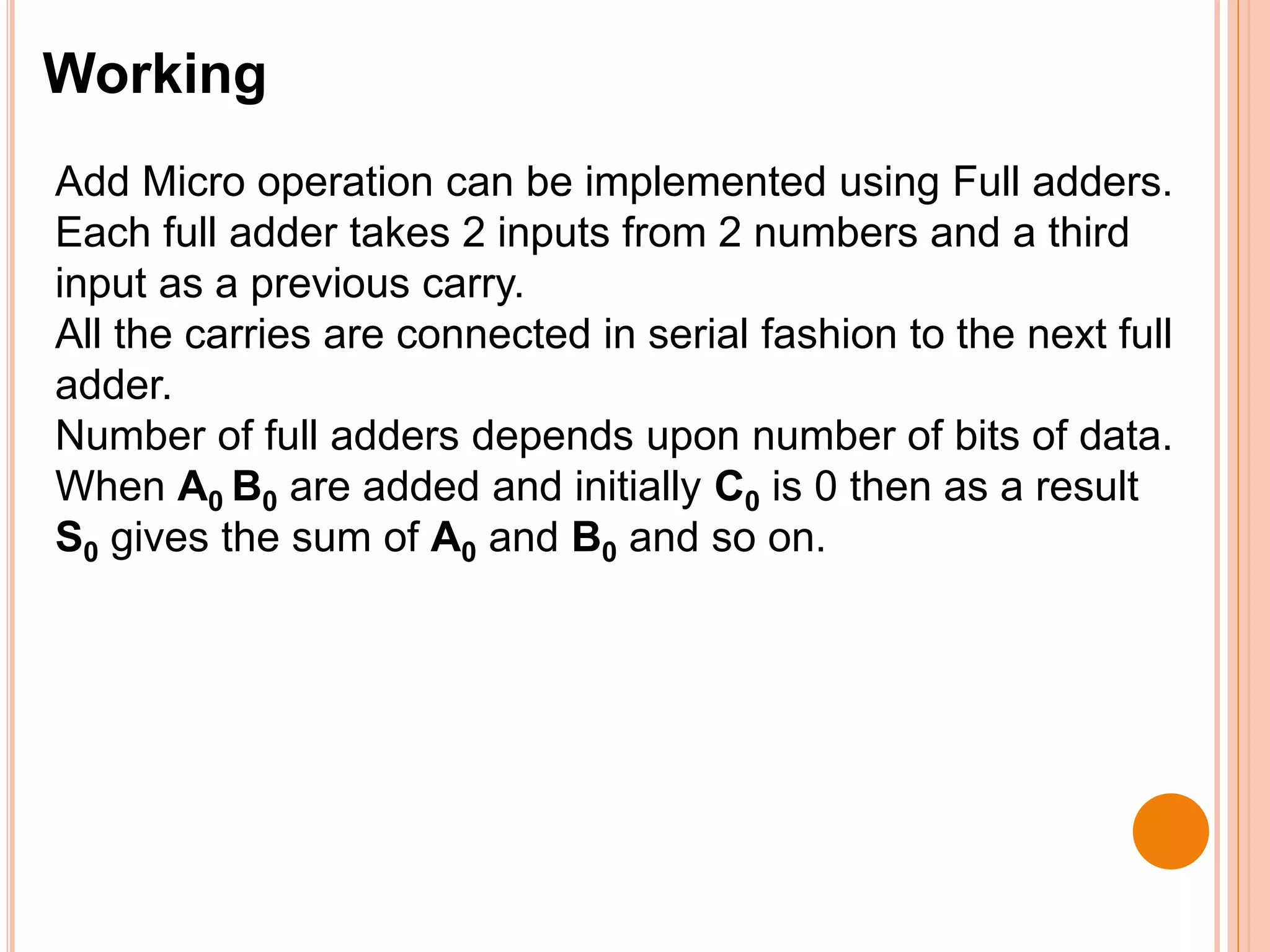 Arithmetic Micro Operations | Pptx
