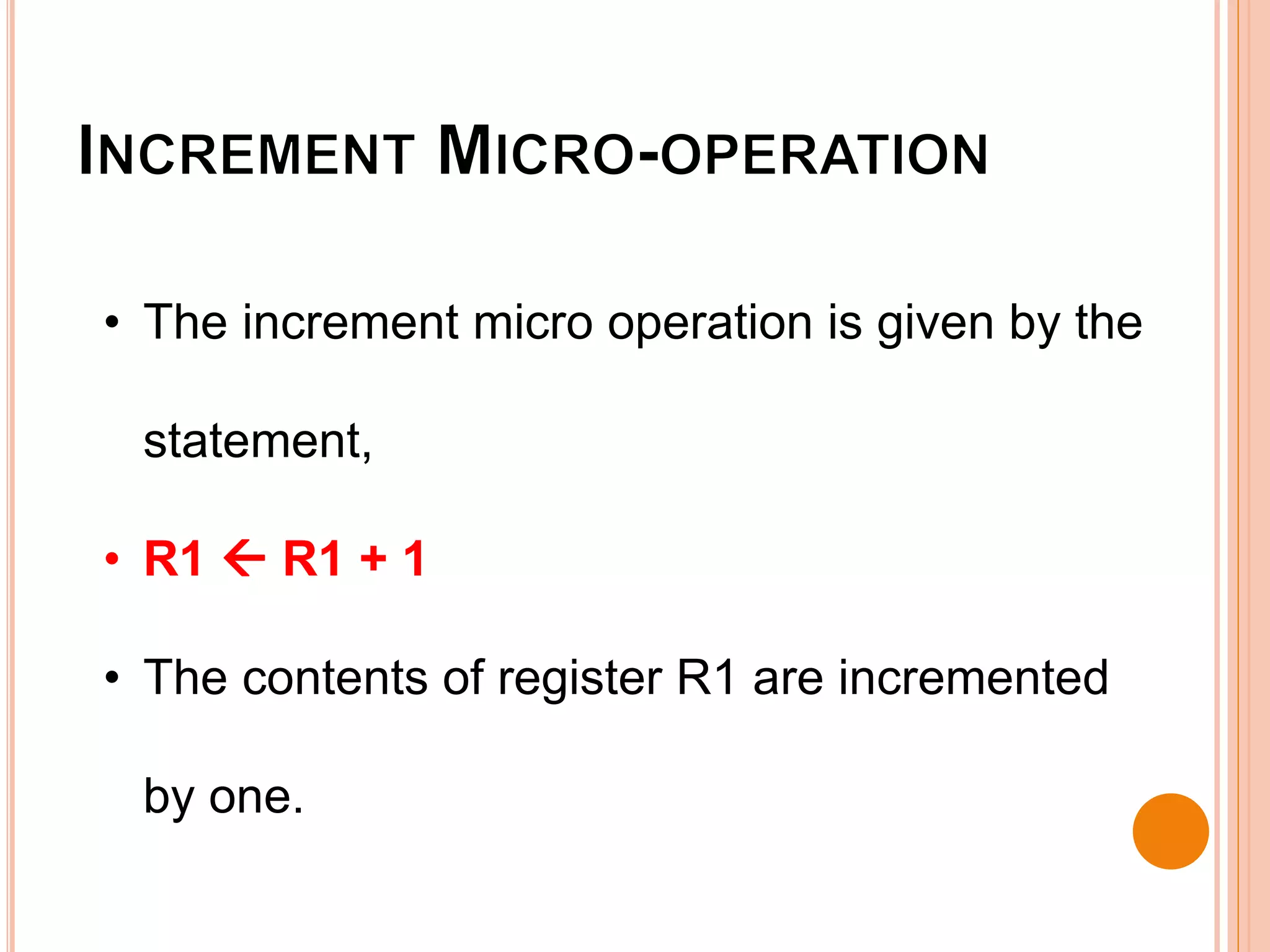 Arithmetic micro operations | PPTX